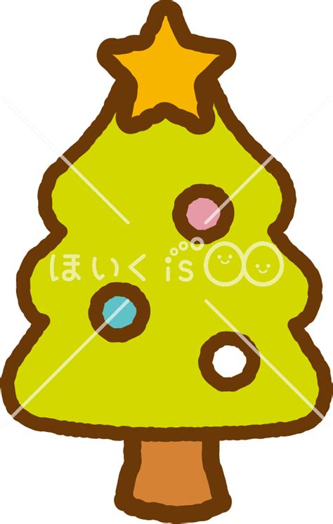 クリスマスツリー【イラスト】｜保育で使える無料素材【ほいくisダウンロード】