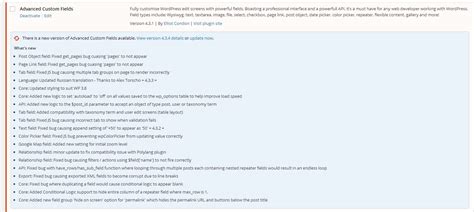 Plugins Display Update Notification Messages Like Whats New Wordpress Development Stack