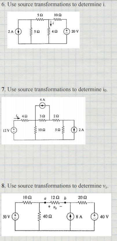 Solved Use source transformations to determine i Ω Ω Chegg