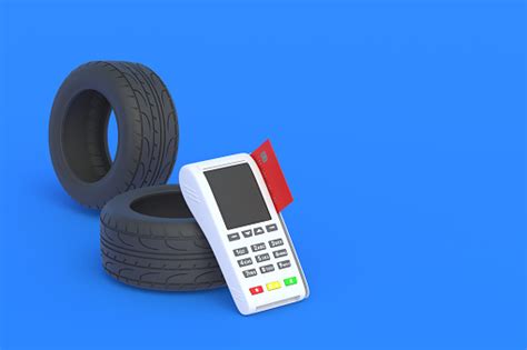 금전 등록기 근처의 자동차 타이어 자동차 부품 판매 서비스 유지 보수 도매 공급 구매 세부 사항 자동차 상점의 과세 공간을 복사합니다 3d 렌더링 3차원 형태에 대한 스톡