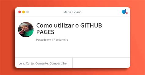 Como Utilizar O GITHUB PAGES