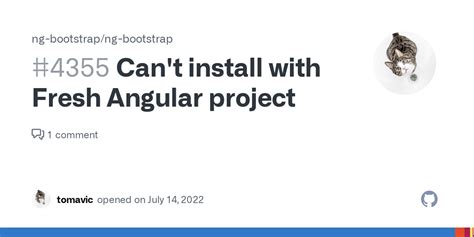 Can T Install With Fresh Angular Project Issue Ng Bootstrap Ng Bootstrap Github