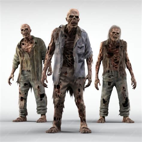 Premium Photo Highquality 3d Zombie Models For Realistic Walking Dead