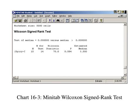 Ppt Chart 16 2 Excel Wilcoxon Signed Rank Test Powerpoint Presentation Id5445503
