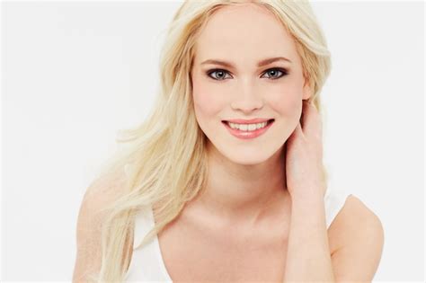 Premium Photo Face Of Perfection Portrait Of A Beautiful Smiling Blonde