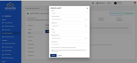 Configuring Alerts On RHEL Instances Ananta Cloud Technical Documentation