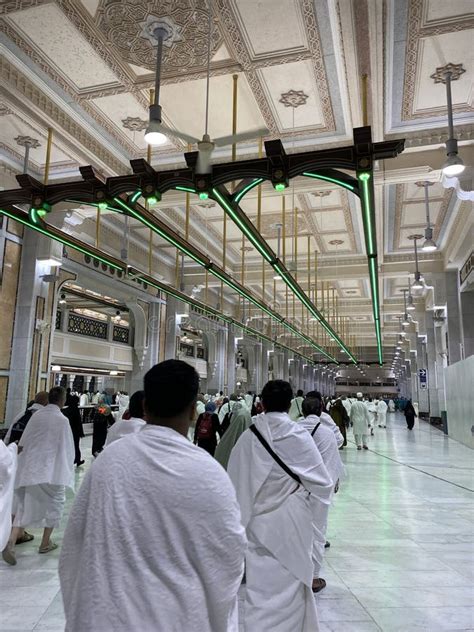 The Atmosphere Of Hajj Or Umrah Pilgrims Performing The Sa I Ritual On