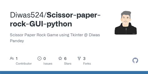 GitHub Diwas Scissor Paper Rock GUI Python Scissor Paper Rock Game Using Tkinter Diwas