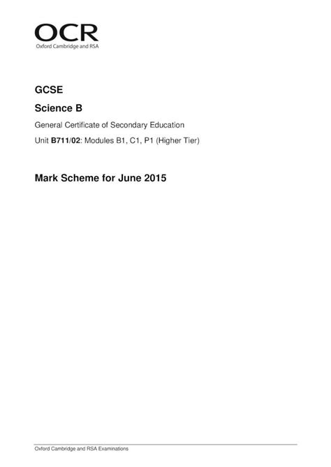 Pdf Gcse Science B · Pdf Fileoxford Cambridge And Rsa Examinations Gcse Science B General
