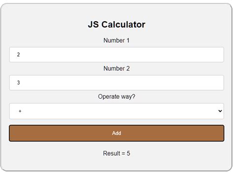 Solved Use Javascript To Create A Simple Math Calculator