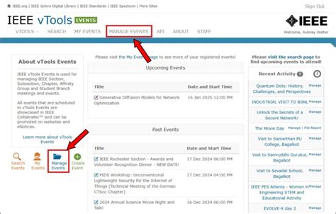 Managing Events Ieee Vtools Knowledgebase