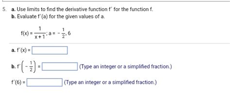 solved a use limits to find the derivative function f′ for