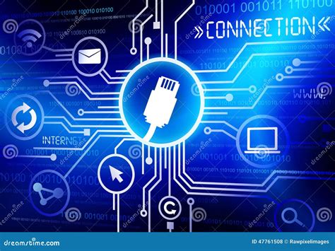 Technology Connection Communication Internet Innovations Concept Stock Illustration