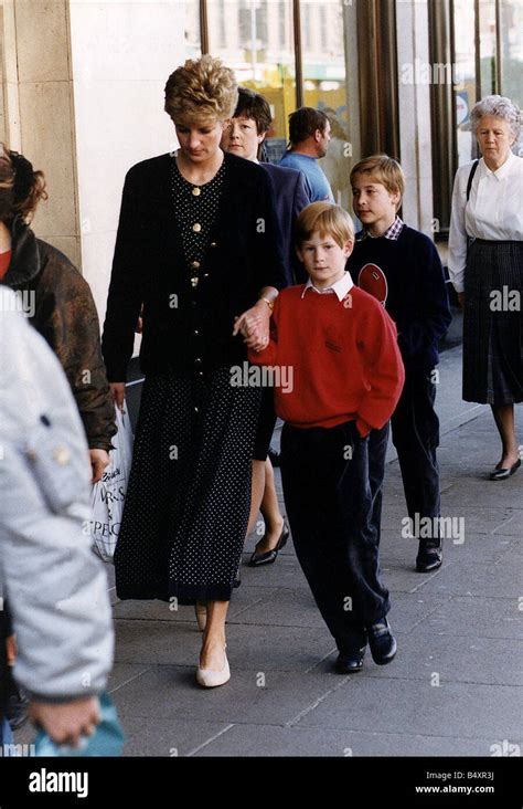 Princess Diana With Prince William And Prince Harry Stock Photo Alamy