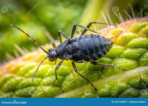 Black Aphid Bug Stay Office Stock Illustration Illustration Of