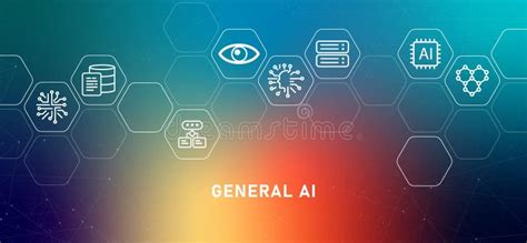 General AI Gradient Header Deep Learning Machine Development Adaptive System Futuristic ...
