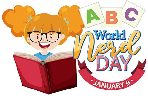 Free Vector World Nerd Day Banner Design