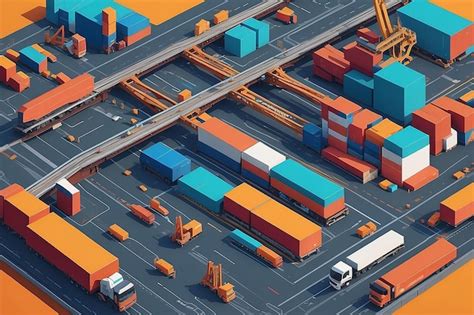 Dynamic Logistics Infrastructure Abstract Illustratio Premium Ai