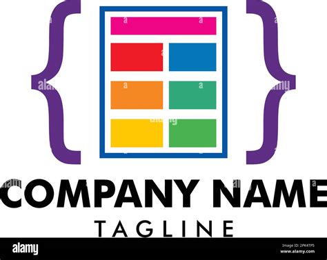 Coding Icon Logo Template Illustration Design Stock Vector Image And Art Alamy