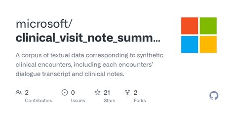 Github Microsoft Clinical Visit Note Summarization Corpus A Corpus Of Textual Data