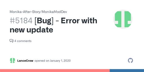 Bug Error With New Update · Issue 5184 · Monika After Story