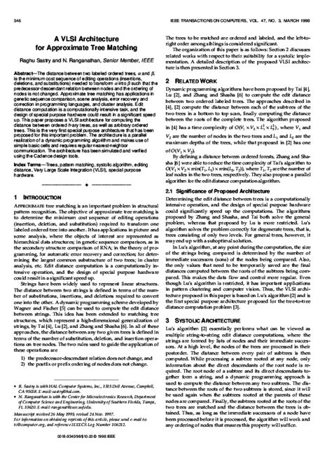 pdf a vlsi architecture for approximate tree matching