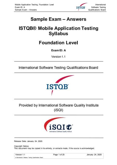 Istqb Performance Tester Sample Questions Pdf