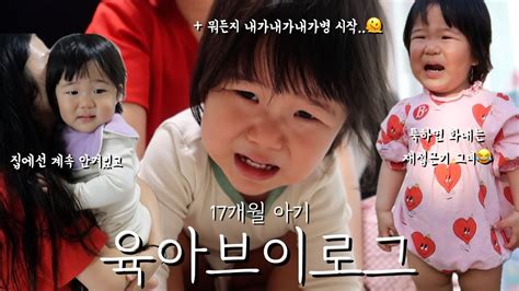 집에선 안겨있고 툭하면 화내는 재접근기 그녀 뭐든지 내가내가병 시작된 17개월 아기 육아브이로그 Youtube