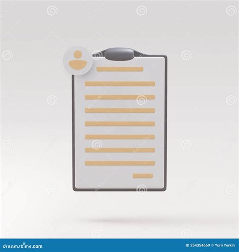 3d render documents personal data vector illustration stock vector