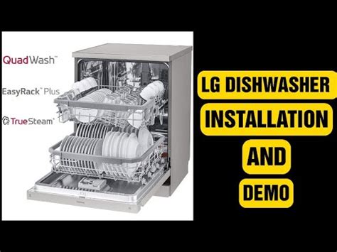 Lg Dishwasher Installation And Demonstration Youtube