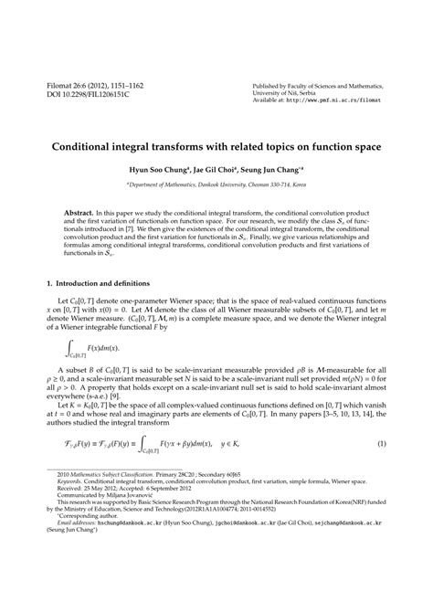 pdf conditional integral transforms with related topics on function space