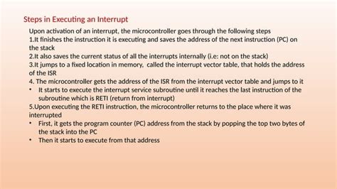 Hardware Interrupts In 8051 Microcontroller Pptx
