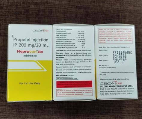 Neon Propofol Injection 20ml At ₹ 33 Vial In Mumbai Id 26890819012