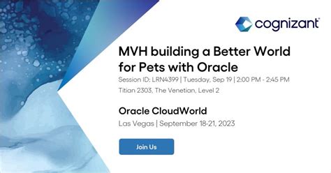 Sachin Nade On Linkedin Engineering Intuition Join Cognizant At Oracle Cloudworld 2023