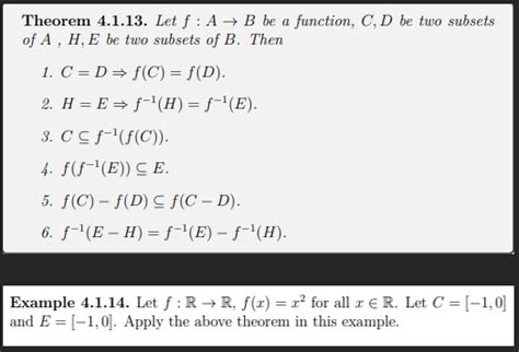 solved theorem 4 1 13 let f a→b be a function c d be two