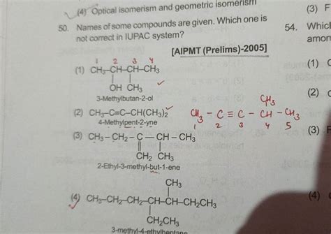 4 Optical Isomerism And Geometric Isomerism50 Names Of Some Compounds