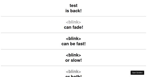 react blink tag forked codesandbox