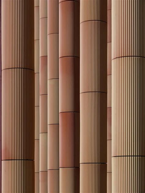 Spanish Pavilion Expo Zaragoza 2008 Francisco Mangado Clay Clad Steel Columns Detail