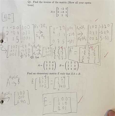 Solved Engineering Analysis Linear Algebra Questions