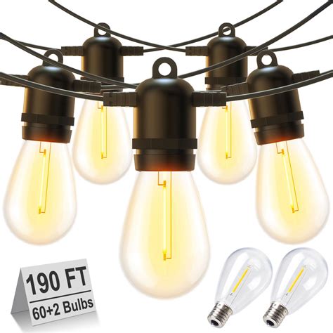 S14 Led Bulb String Lights E17 Sockets Brightown Decor