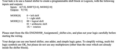 Your Task Is To Use A Funnel Shifter To Create A