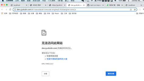 npm run lowcode dev 运行正常但是demo预览访问超时 多图如下 Issue alibaba lowcode engine GitHub