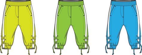 벨벳 바지 플랫 스케치 기술 드로잉 벡터 일러스트 템플릿 프리미엄 벡터