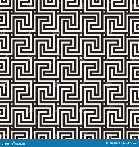 Vector Seamless Geometric Pattern Simple Abstract Lines Lattice Stock