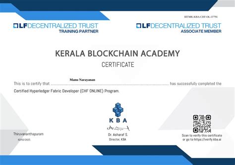 Manu Narayanan On Linkedin Certifiedhyperledgerfabricdeveloper