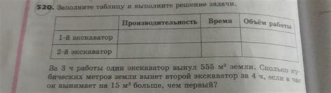 Заполните таблицу и выполните решение задачи за 3 часа работы один