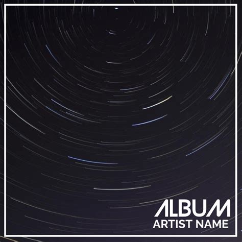 Album Cover Of Night Sky Template Postermywall
