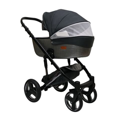 Дитячий універсальний візочок 2 в 1 Mikrus Comodo Silver Люлька Прогулянковий блок Дощовик