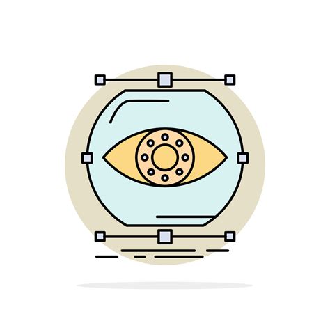 Visualize Conception Monitoring Monitoring Vision Flat Color Icon Vector 19176276 Vector Art At