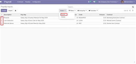 Odoo Payslip Inputs Csv Mass Upload Export Import Payslip Inputs